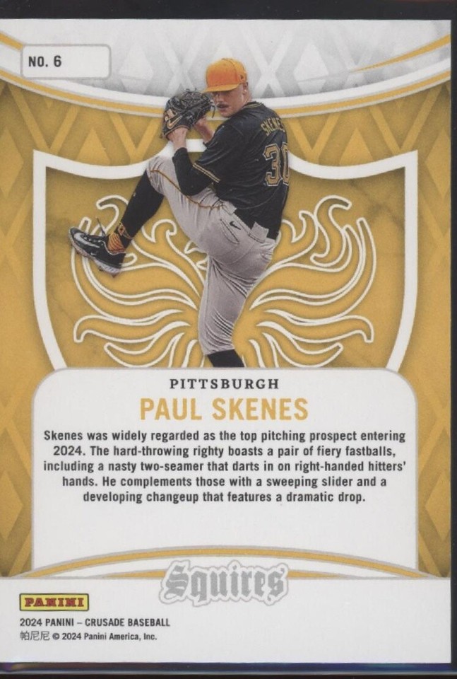2024 Panini Crusade #6 Paul Skenes Squires Red #/99 | eBay