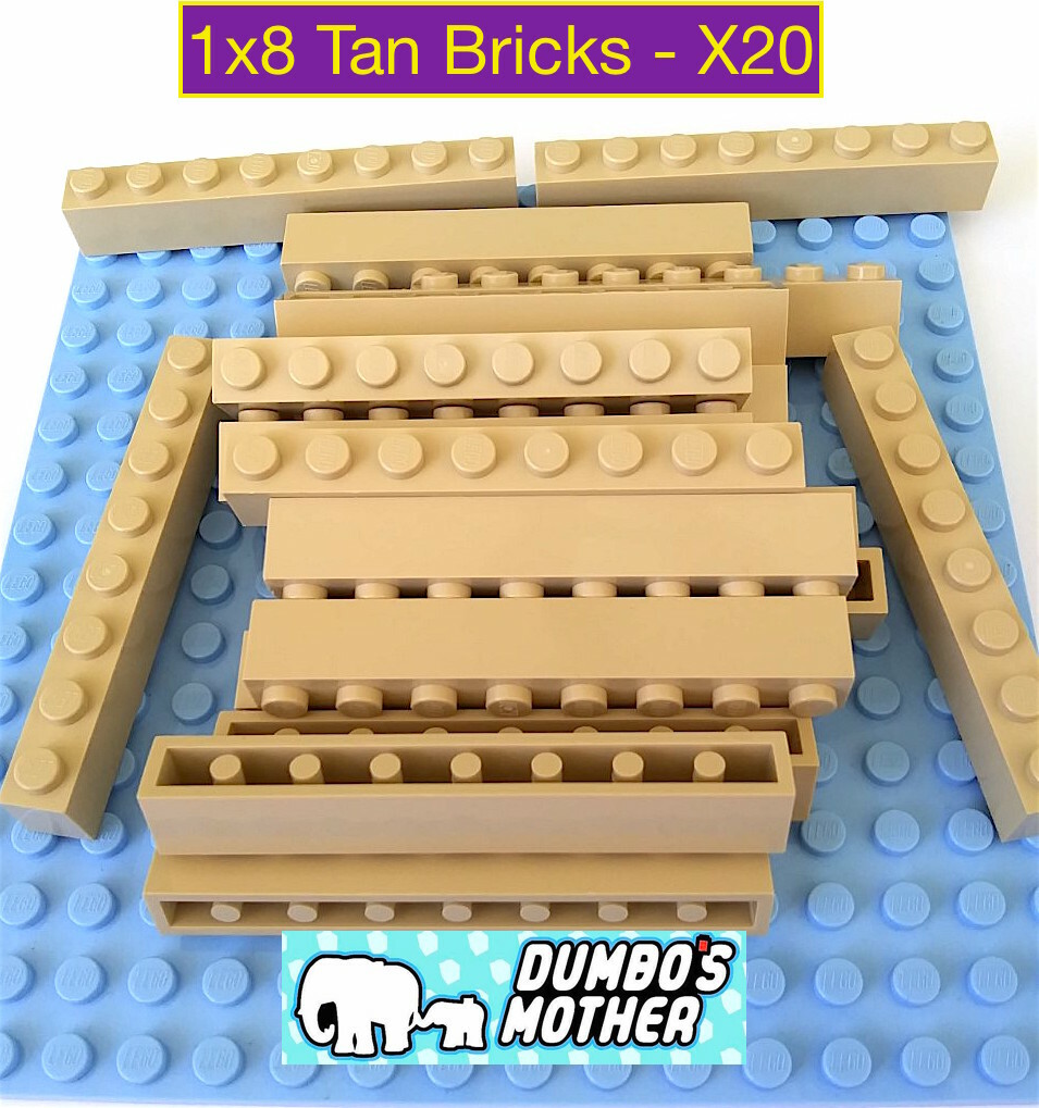 LEGO 1x8 Tan Brick Bricks City Creator Building House Landscaping NEW ...