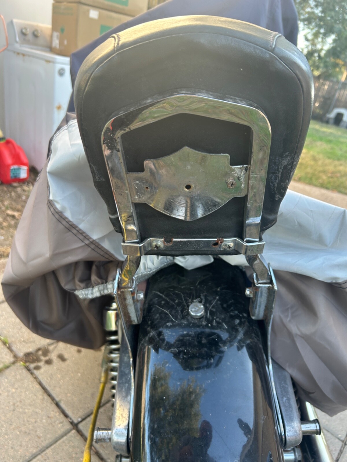 1992 HARLEY DAVIDSON FXR OEM PASSENGER SISSY BAR BACK REST OLD CHROME ...