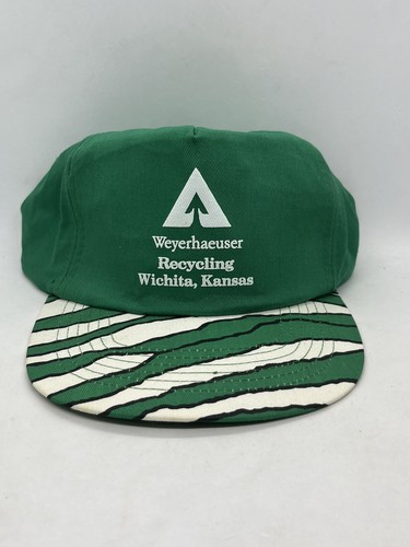 Vintage Weyerhaeuser Wichita Ks.Green and White Snapback Trucker Hat | eBay