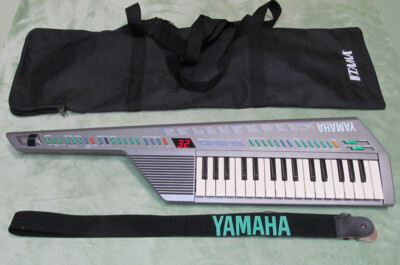YAMAHA SHS-10 digital shoulder keyboard gray w/strap,soft case Working ...