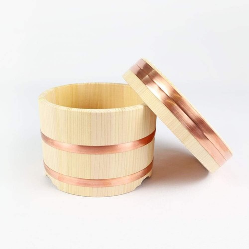 Wooden Rice jar Ohitsu Tub Edobitsu small size Sawara wood stock warmer ...