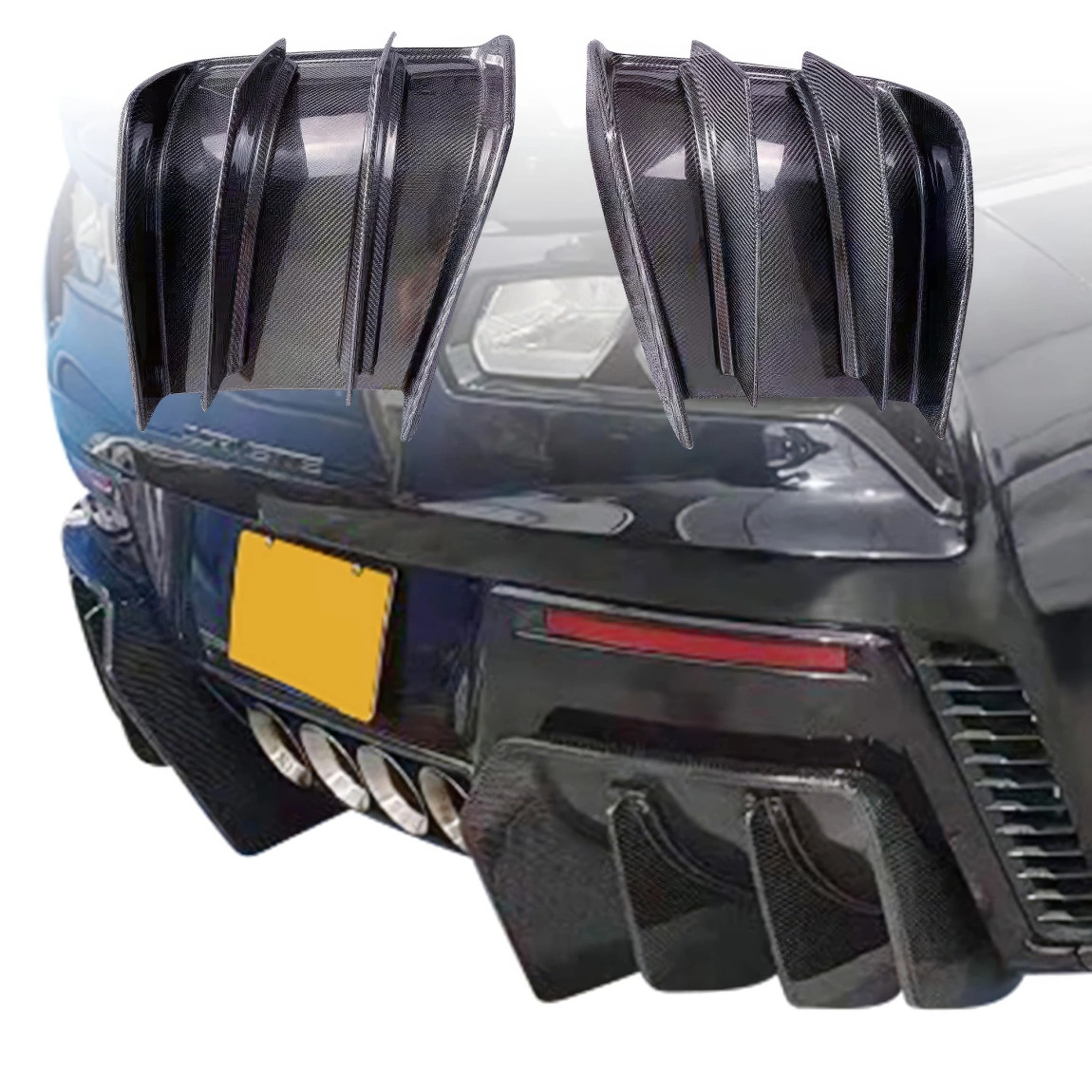 ModeloDrive Carbon Fiber Dual Diffusers 2pc (C7) for Corvette Chevrolet ...