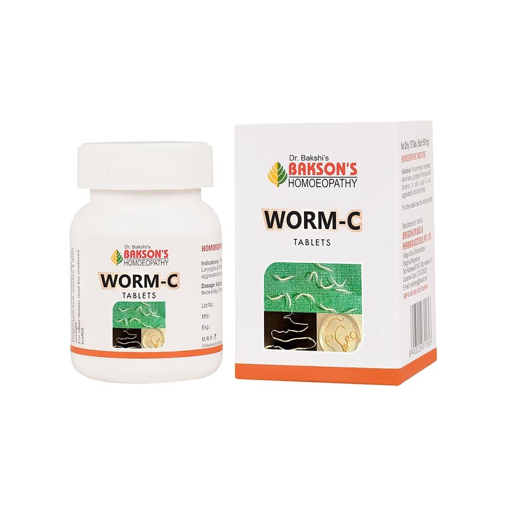 Bakson's Homoeopathy Worm-C for Deworming all types of Worms, Threadworms FS | eBay UK