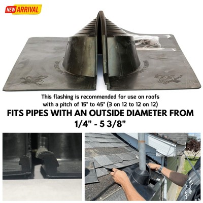 Flexible Retrofit Roof Boot Pipe Flashing Shingle Roof Electrical Mast ...