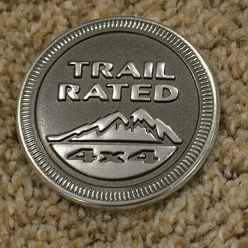 JEEP TRAIL RATED EMBLEM BADGES DECALS OEM METAL | eBay
