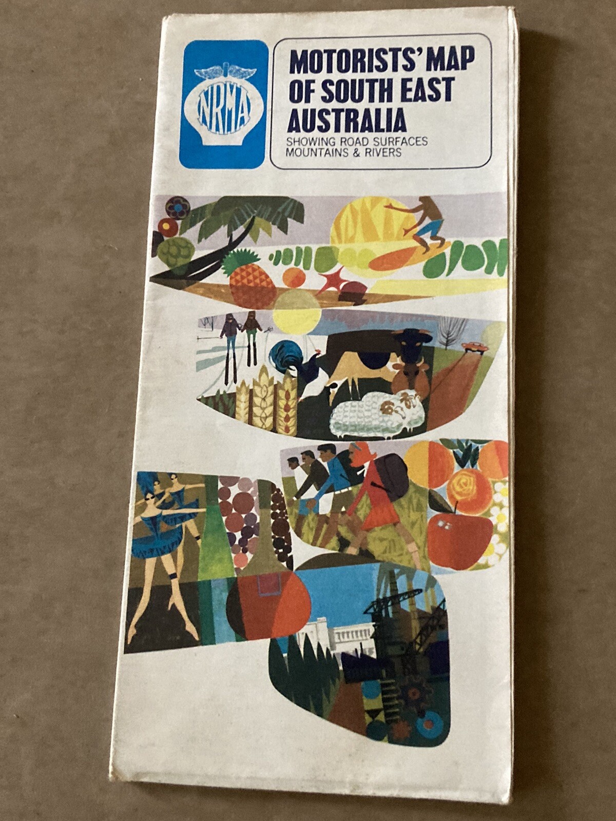 NRMA VINTAGE ROAD MOTORISTS' MAP OF SOUTH EAST AUSTRALIA | eBay Australia