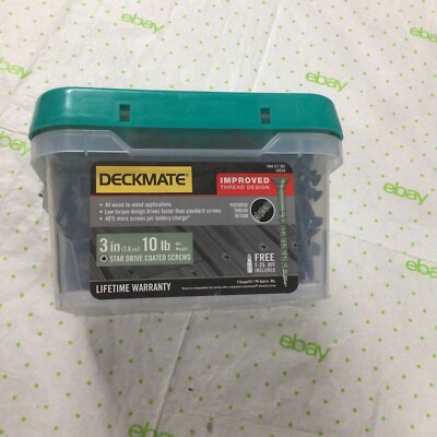 Deckmate 3 Inch Star Drive Green Coated Screws 10 Lbs NIB | eBay