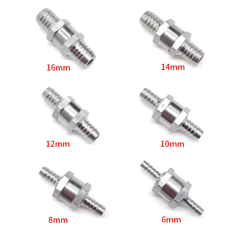 6-16mm Inline One-way Non-return Check Valve Auminium Fuel Water Gas ...