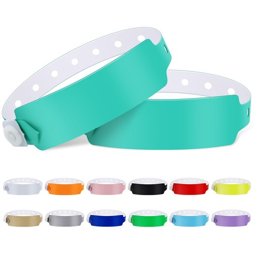 100pcs Colored Vinyl Wristbands, Waterproof Wristbands, Security Wrist ...