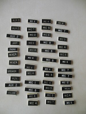 Lot of Misc. Amp Labels - Approx. 47 pieces | eBay