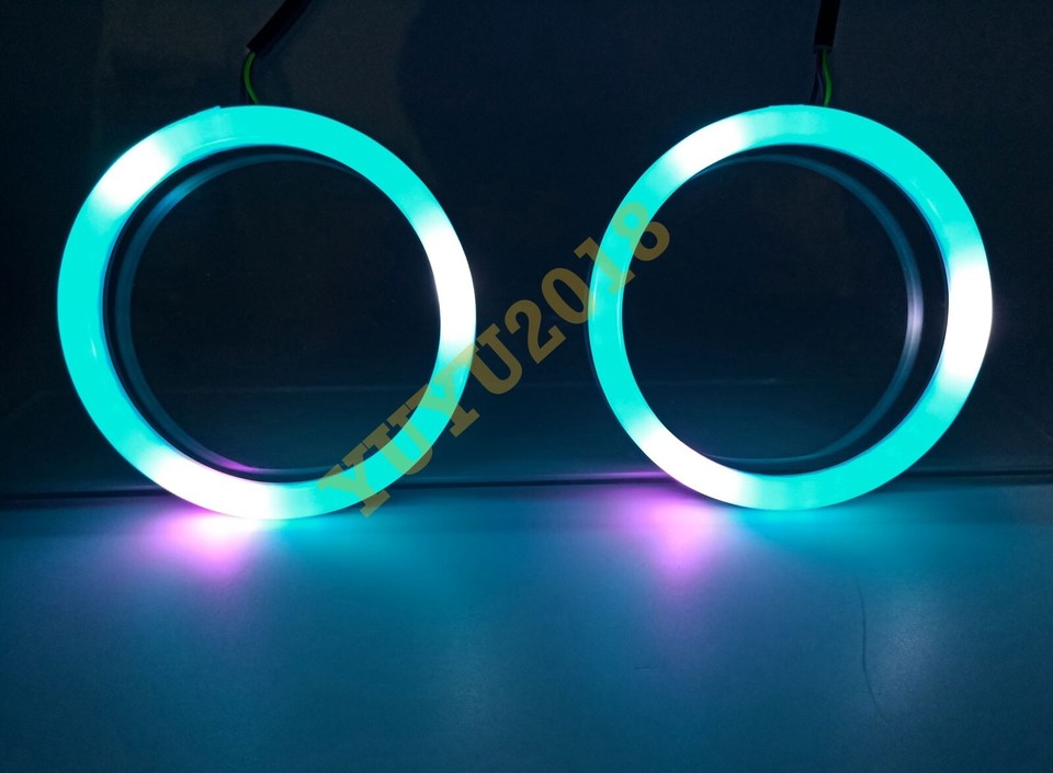Dream color RGB halo ring for Ford Mustang 15-17 Flow Chasing RGB BT ...