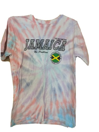 Jamaica Yeah Mon No Problem Vintage Pink Tie Dye T-Shirt Size Medium | eBay