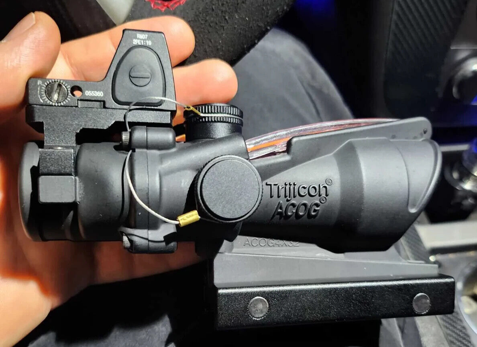 💫4x32 Trijicon Acog Clone RMR Red Dot GREEN Chevron Scope Killflash ...