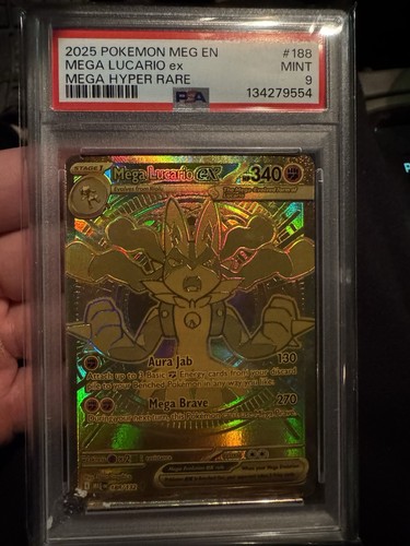Pokemon 2025 Mega Lucario ex 188/132 Gold Mega Hyper Rare Mega ...