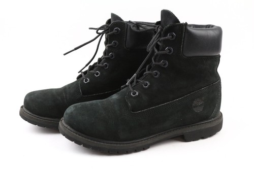 Timberland 8658A Femmes EU39 ~UK6 Cuir Noir Bottes à Lacets Primaloft ...