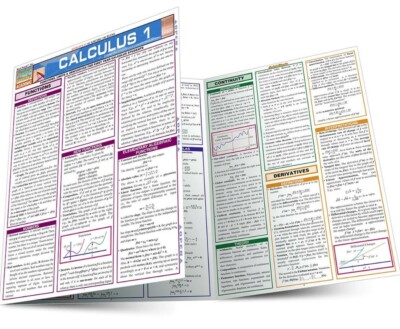 Quick Study Bar Chart: Calculus 1 Laminated Study Guide; Boost Grades ...
