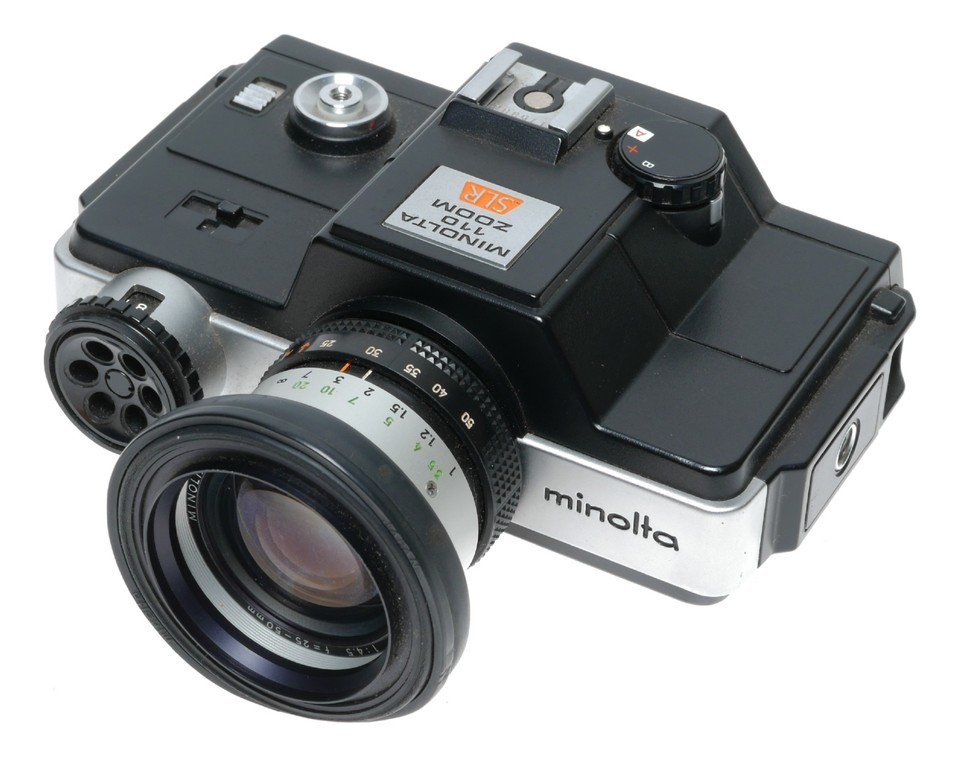 Minolta 110 Zoom Miniature SLR Film Camera 1:4.5 25-50mm | eBay