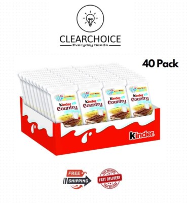 Limited Kinder Country Milk and Cereal Chocolate Bars - 40 Pack Milk ...