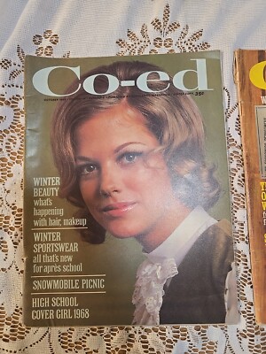 October & August 1968 Co-Ed Magazine Fashion and Beauty Related Qty 2 ...