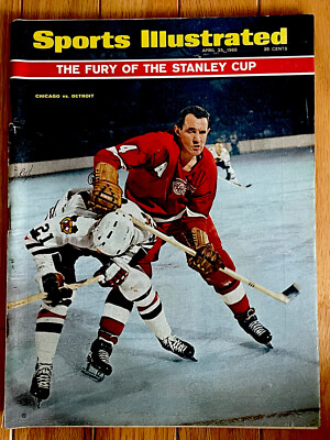 4/25/66 NEWSSTAND Sports Illustrated Chicago:Detroit Fury of Stanley ...