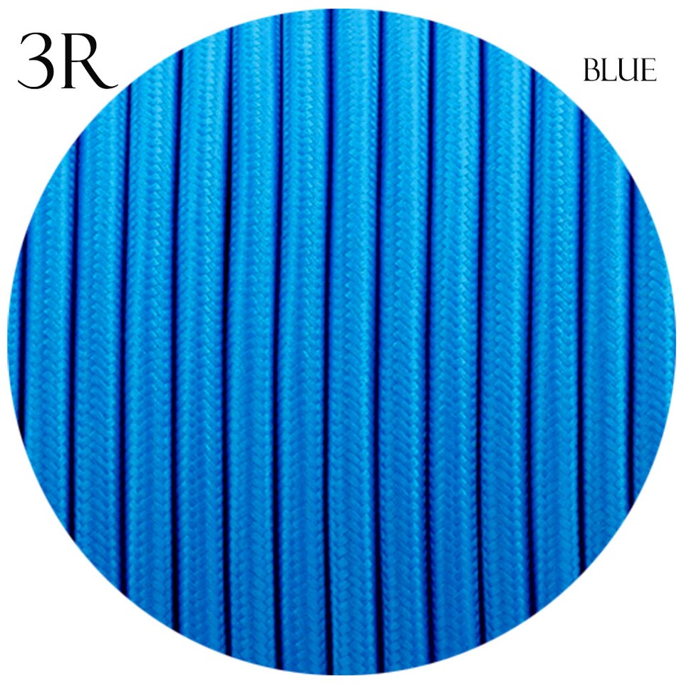 Vintage 3 Core Braided Fabric Lighting Cable Flex Wire 10M Coloured ...
