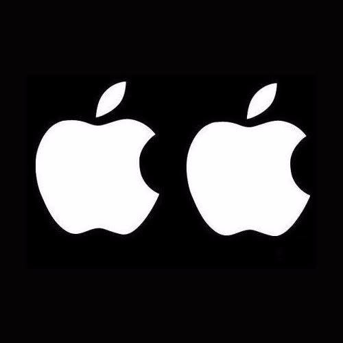 TWO APPLE DECALS MAC MACINTOSH DECAL STICKER AUTO CAR | eBay