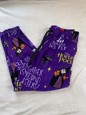 Disney Halloween Hocus Pocus Pajama Pants M Women’s Purple Soft ...