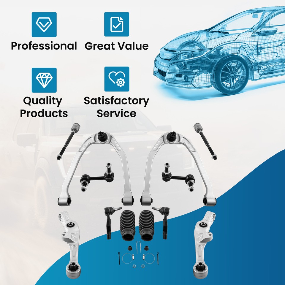 12pcs Front Upper & Lower Control Arms Assembly for Nissan 350Z ...