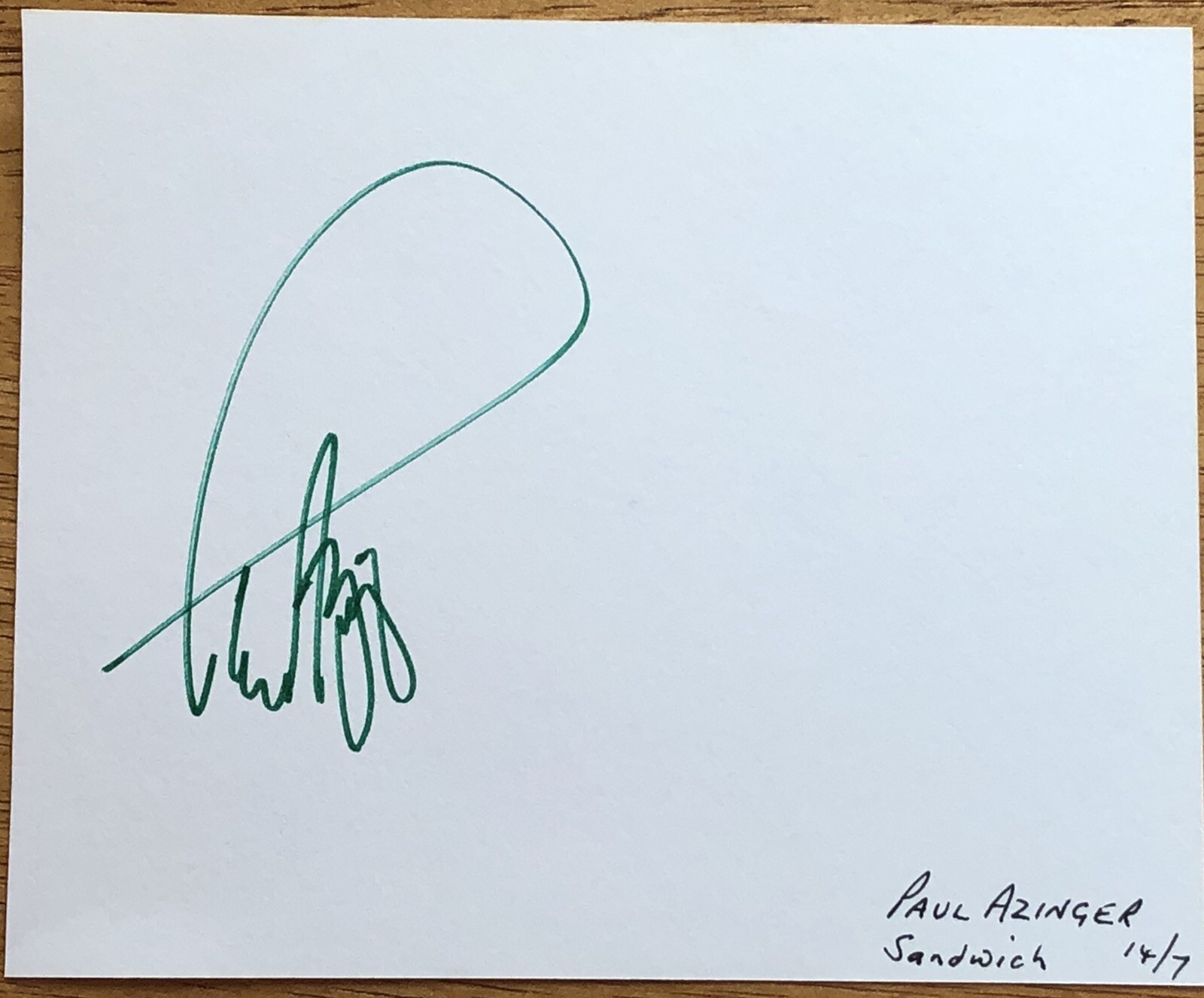 Golfer Paul Azinger Autograph Album page | eBay