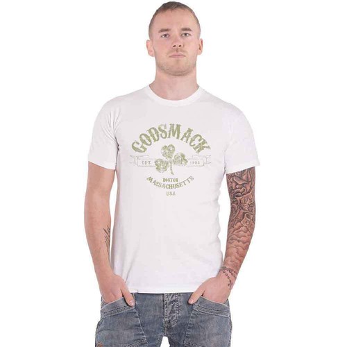 Godsmack T Shirt Celtic Cross band Logo new Official Mens White | eBay