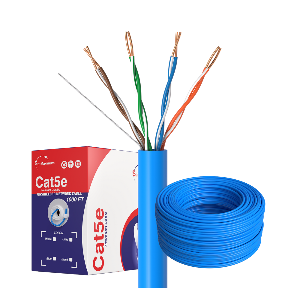500ft/1000ft CAT5e/CAT6 Ethernet Cable Professional Network UTP CCA ...