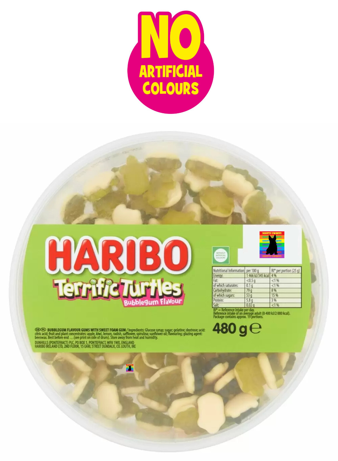 Haribo TERRIFIC TURTLES Sweets Jelly Gummy Bubblegum Candy HALLOWEEN ...