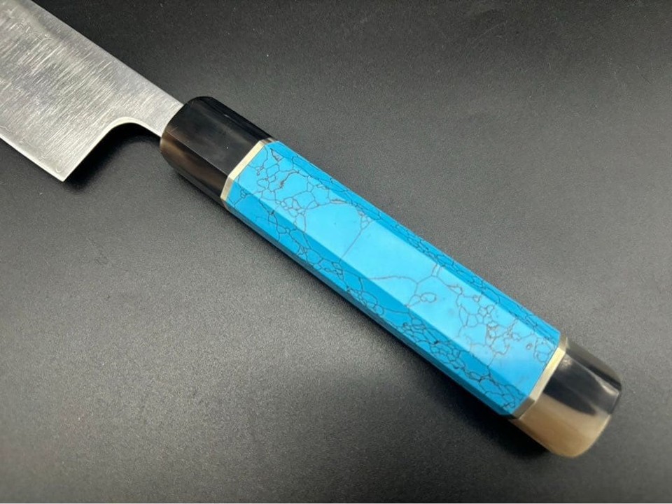 Aogami Super Steel Gyuto Knife 230mm Japanese Blue Paper Turquoise ...