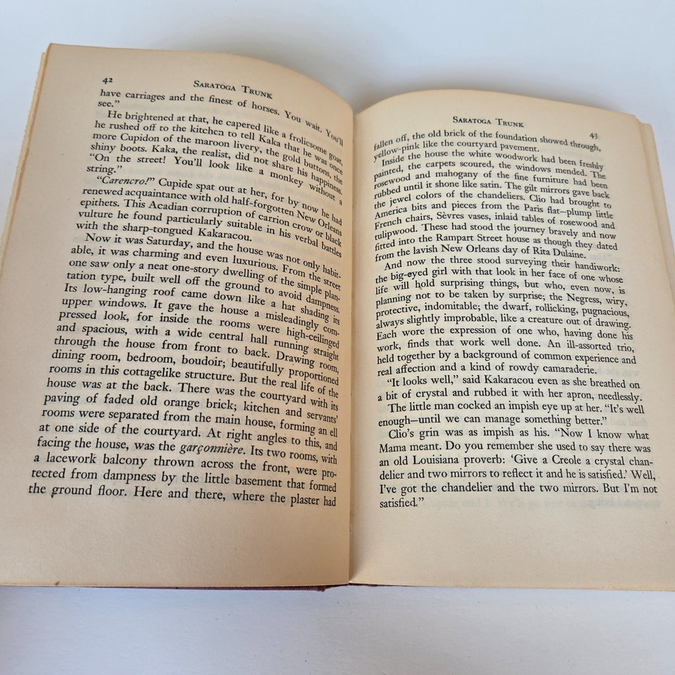 1941 Saratoga Trunk Edna Ferber Hardcover Book Published By Grosset ...