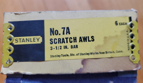 Stanley Horwood Tools No. 7 Scratch Awl Vintage Made In USA Lot of 3 ...