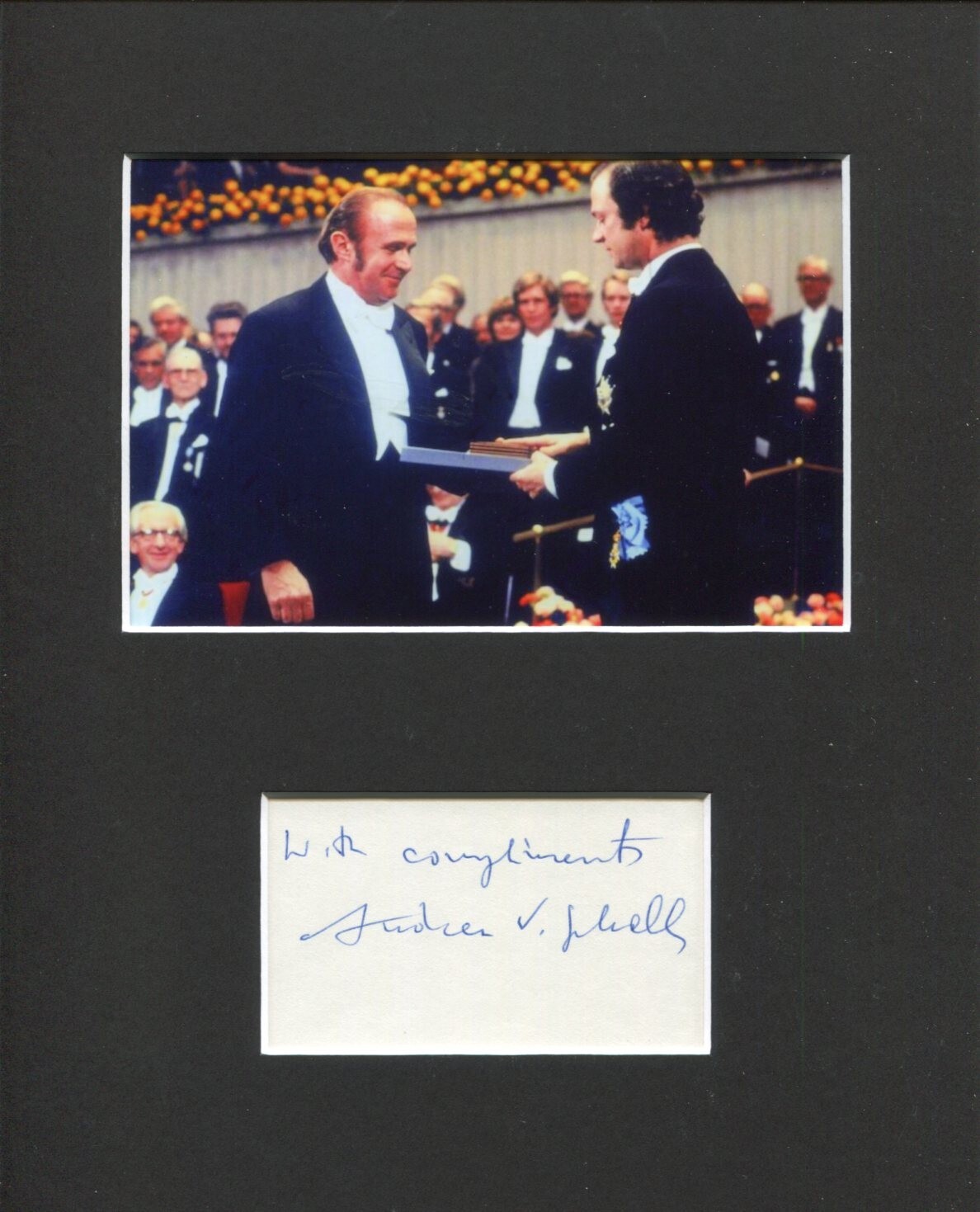 Andrew Schally Nobel Prize Medicine Hypothalamic Hormones Signed ...