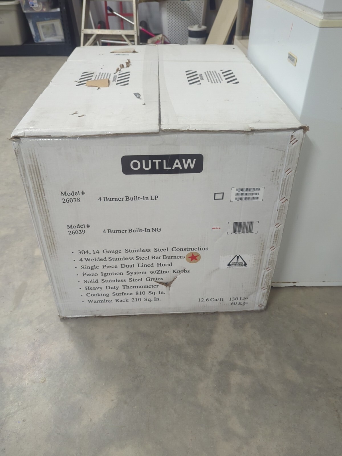 Bull Outlaw Natural Gas NG 4 Burner Built-In Stainless Steel Grill ...