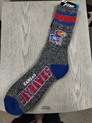 Kansas Jayhawks FBF Originals Large Socks Collegiate Licensed | eBay