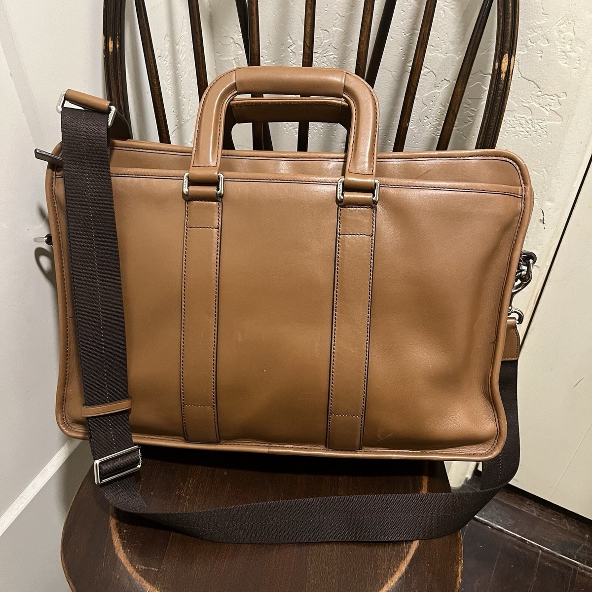 Coach Briefcase Brown Tan Lexington Leather Embassy F70662 Coach Briefcase Brown Tan Lexington Leather Embassy F70662
