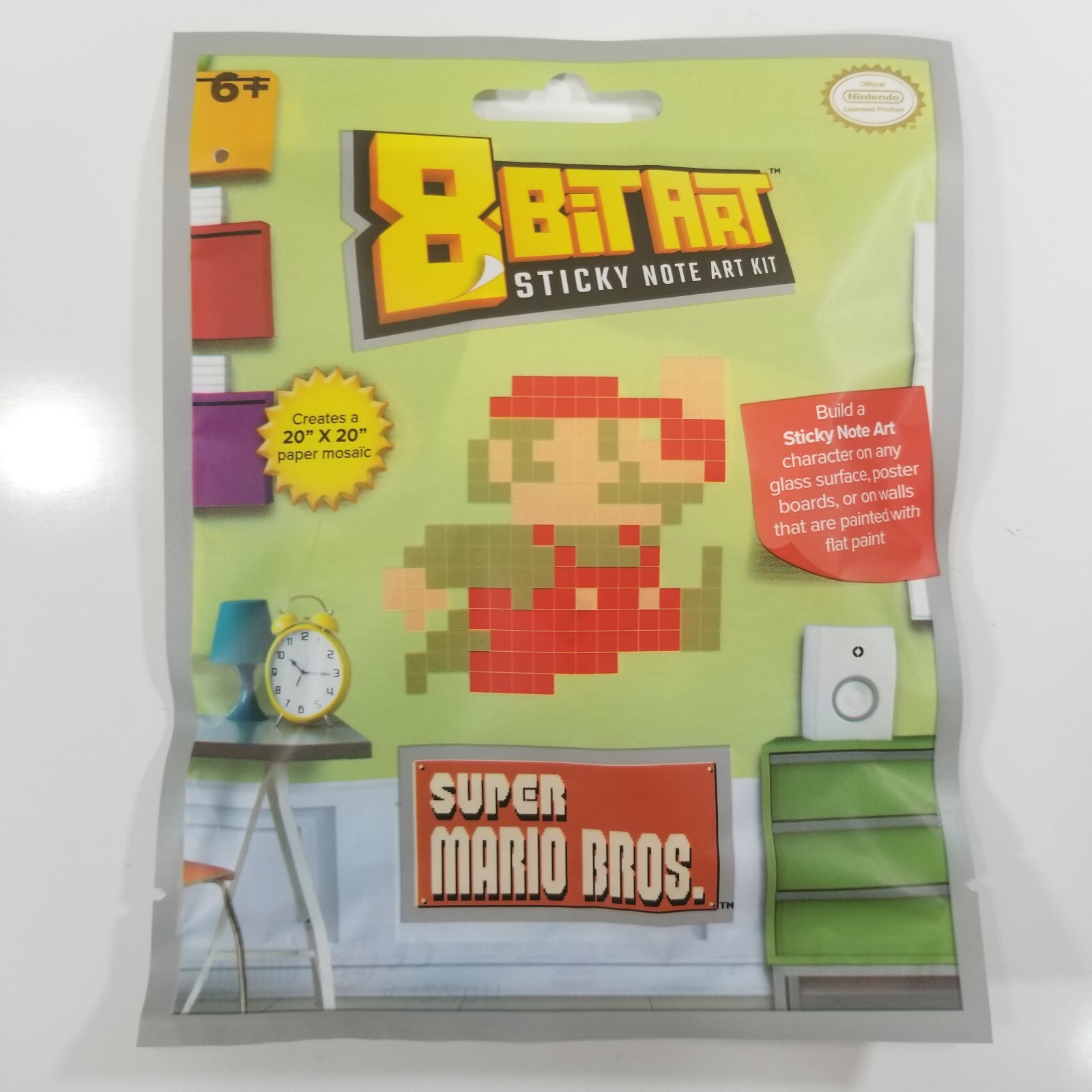 Super Mario 8 Bit Sticky Note Art Kit Lot of 3 Packs Nintendo Video ...