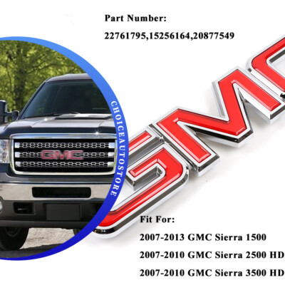 Front Grille Big Emblem Badge for 2007-2013 Sierra 1500 2500HD 3500HD ...