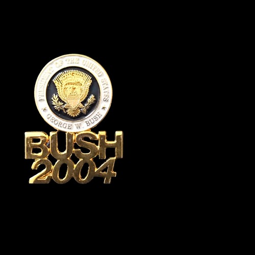 George Bush 2004 Political Presidential Campaign Pin Eagle Gold White ...
