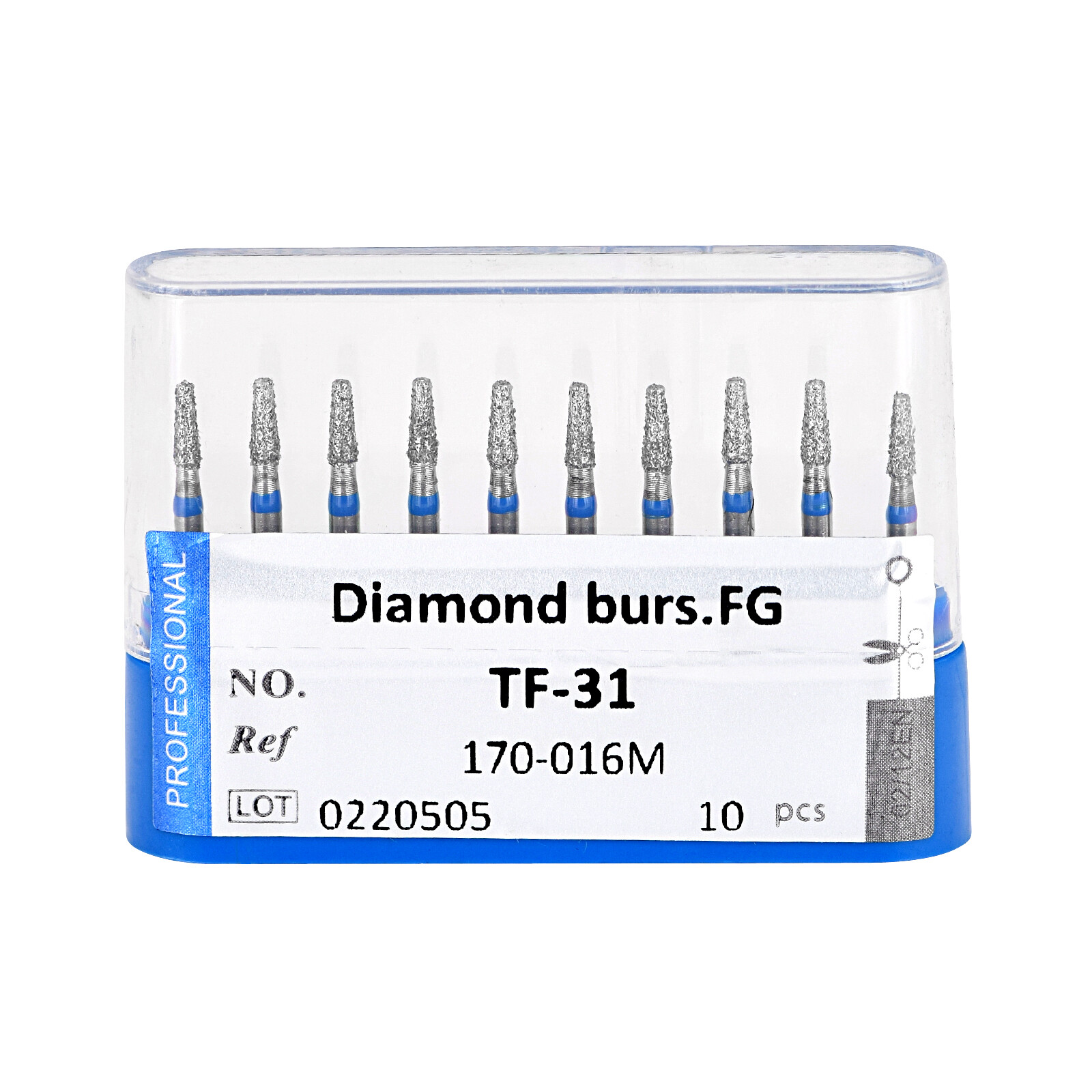 28 Types Dental Diamond Burs High Speed Handpiece Friction Grip 1.6MM ...
