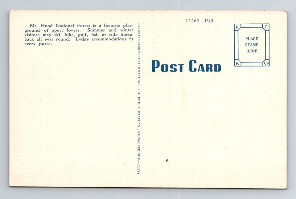 Mt. Hood OR-Oregon, Sunrise from Lost Lake, Vintage Postcard | eBay