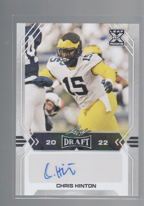 CHRIS HINTON 2022 LEAF DRAFT AUTO CARD #BA-CH1 | eBay
