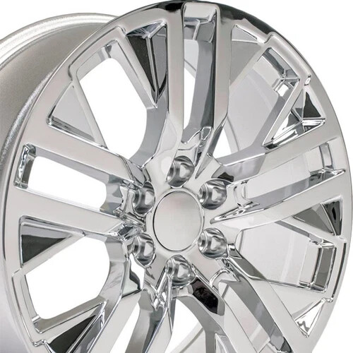 (Set of 4) OE Wheels CV38 22x9 6x5.5" +28mm Chrome Wheels Rims 22" Inch ...