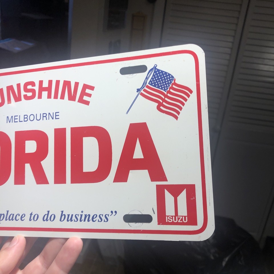 1980s Sunshine Dodge Dealer License Plate Melbourne Florida License ...
