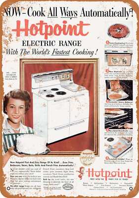 METAL SIGN - 1955 Hotpoint Electric Range -- Vintage Look | eBay
