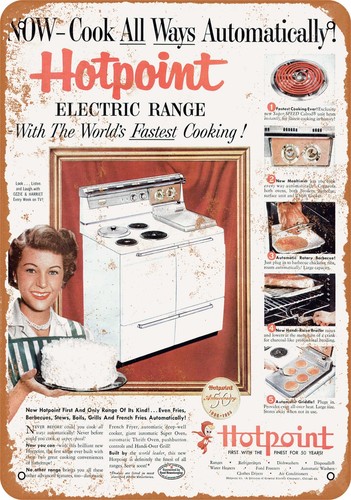 METAL SIGN - 1955 Hotpoint Electric Range -- Vintage Look | eBay